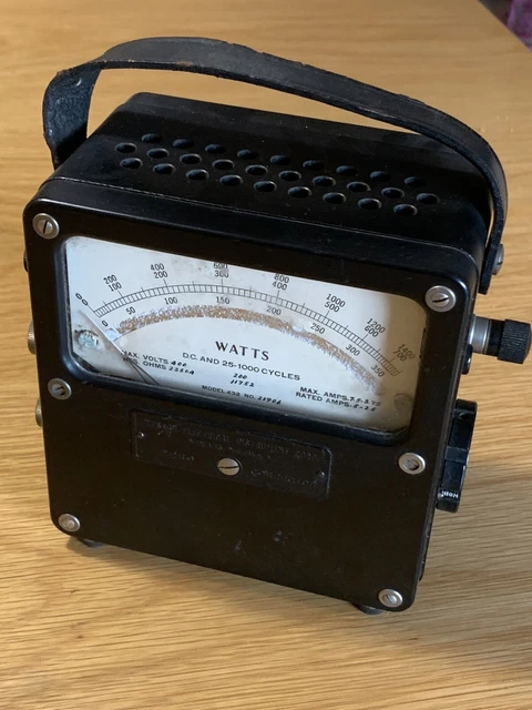 WESTON MODEL 432 Watt Meter. Vintage £37.12 - PicClick UK