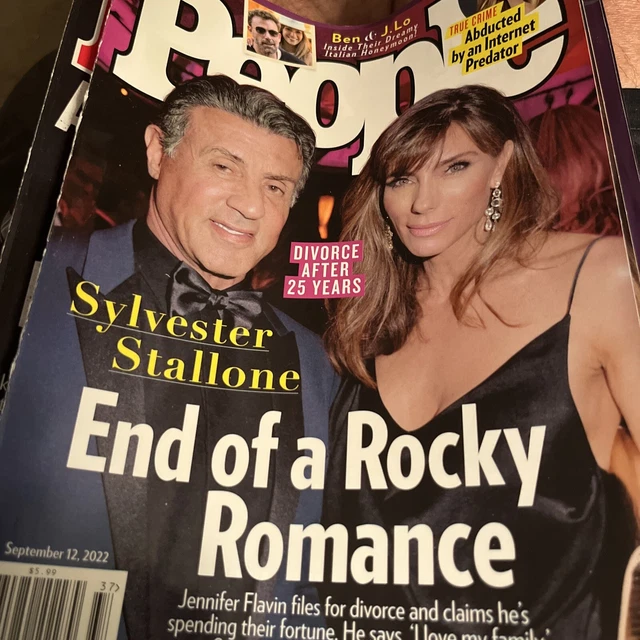 PEOPLE MAGAZINE SYLVESTER Stallone: End Of A Rocky Romance Sept. 12 ...