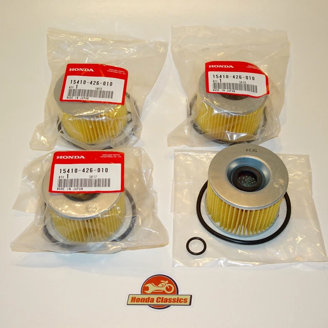 HONDA CB750F CB900F CB1100F CB1100R Genuine OEM Engine Oil Filter x 4 ...