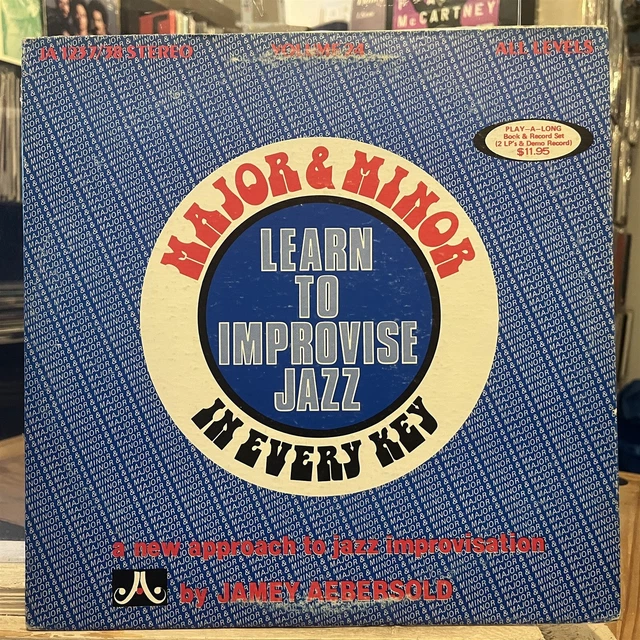 [JAZZ]~EXC 2 DOUBLE LP~JAMEY AEBERSOLD~Learn To Improvise Major Minor ...