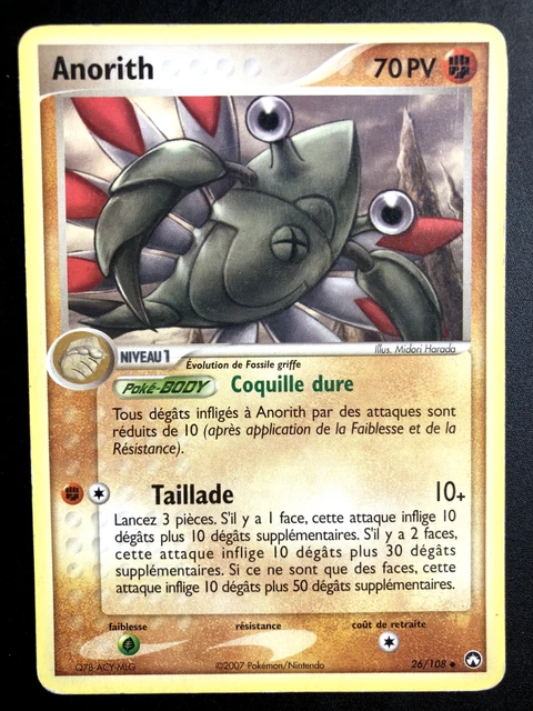 CARTE POKÉMON ANORITH 26/108 EX Gardiens du Pouvoir Bloc EX Version ...
