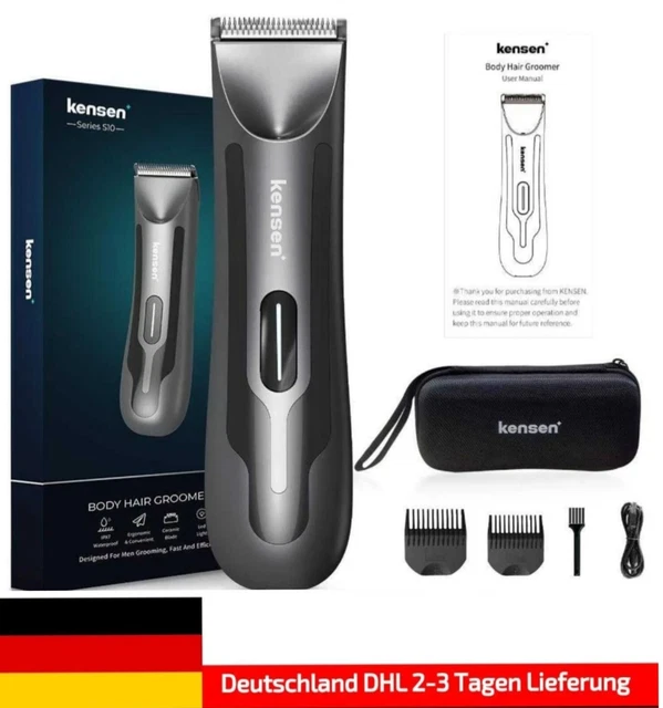BODY HAIR TRIMMER Men, KENSEN Electric Groin Hair Manscape Rechargeable ...