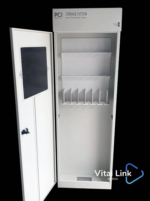 PCI MEDICAL STORAGE System For Ultrasound Probes Civco Cabinet - 74" x ...