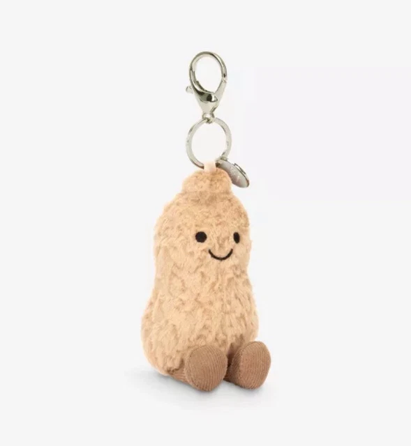 JELLYCAT I AM Amuseable Peanut Bag Charm KEYRING Genuine Plush Soft Toy ...