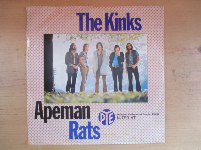 RARE 7& VINYL Single Kinks Apeman / Rats German Pye Pic Sleeve 1970 ...