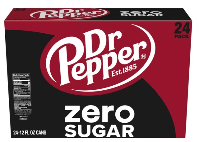 DR PEPPER ZERO Sugar Soda Pop, 12 fl oz, 24 Pack Cans FREE DELIVERY ...