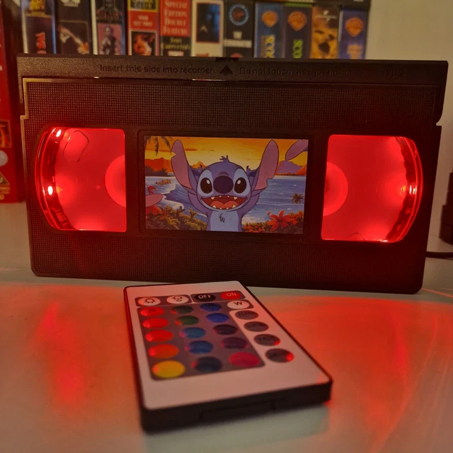 DISNEY'S STITCH USB LED VHS Video Tape Lamp Birthday Xmas Gift Retro ...