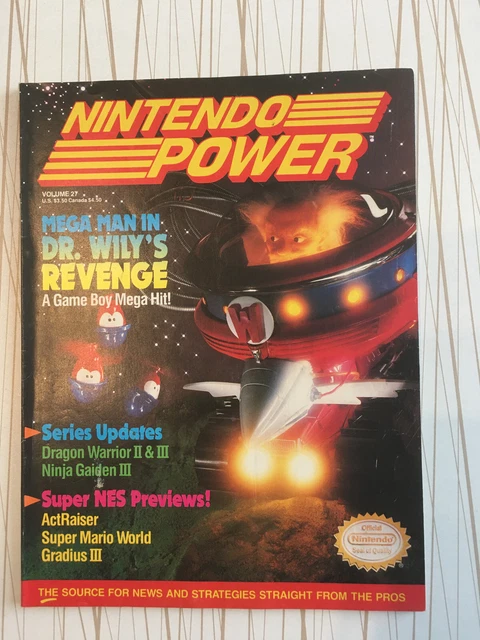 NINTENDO POWER MAGAZINE issue 27 with Star Wars poster nes snes £25.00 ...
