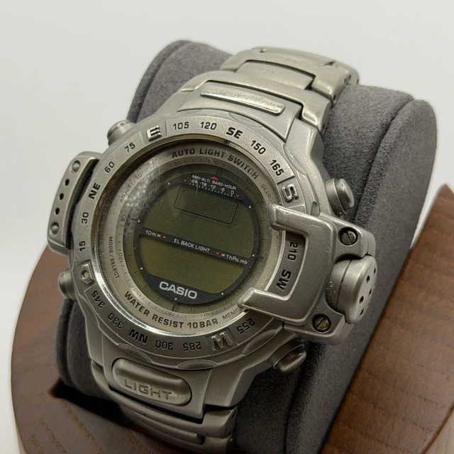 CASIO PRO TREK PRT-4000 Solar Titanium 1998 FULL METAL Sehr guter ...