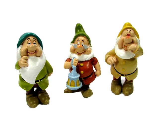 DISNEY DIG SNOW White and The Seven Dwarfs Figurines Sneezy, Doc ...