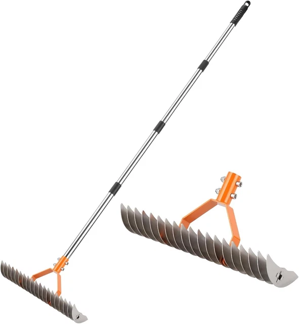 THATCH RAKE, 15-INCH Wide Lawn Thatching Rake for Cleaning Dead Grass ...