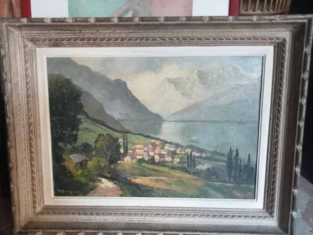 TABLEAU HUILE LA De Montagne Signé Georges GUERIN EUR 250,00 - PicClick FR