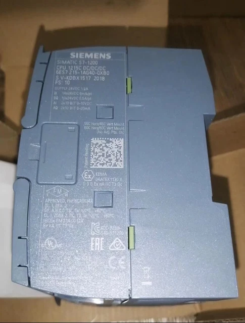 SIEMENS SIMATIC S7-1200, CPU 1215C 6ES7215-1AG40-0XB0 new with box /db ...