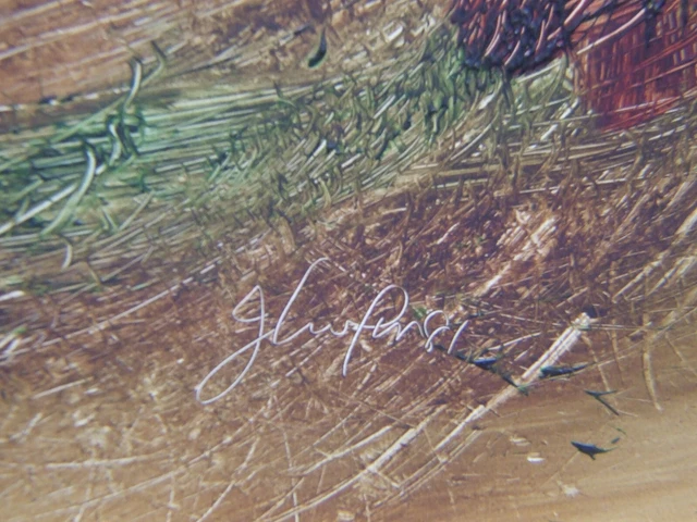 SIGNED JIM CROFTS 81 Australian Oil Painting ' Bush Landscape with Pad ...