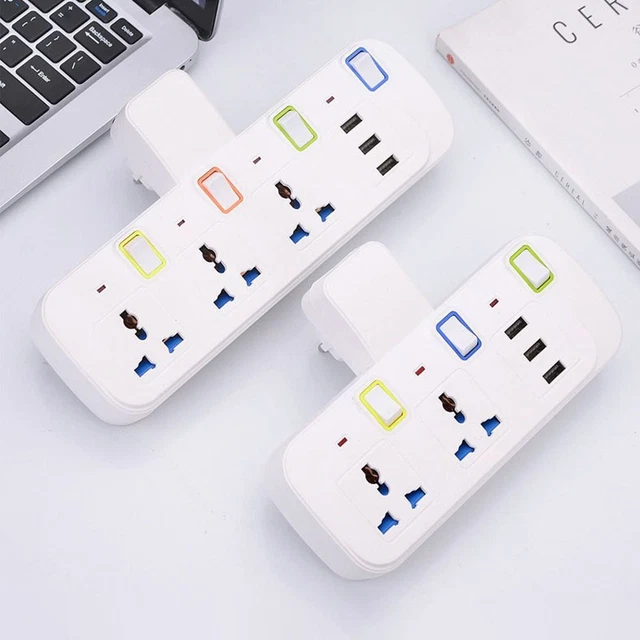 CORD 4 WAY USB Socket Outlets Power Board Smart Plug Adapter Surge ...