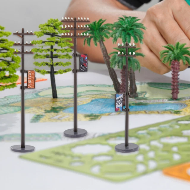 TELEGRAPH POLE MODEL Abs 1/64 Scale Buildings Miniature Poles £5.19 ...