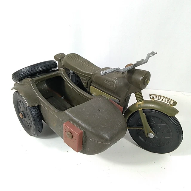 CHERILEA MOTORCYCLE & Sidecar 1970s Action Man Army German Vintage Toy ...