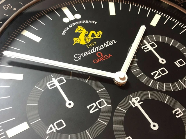 OMEGA SPEEDMASTER MOONWATCH Wall Clock"50Th Anniversary Seahorse ...