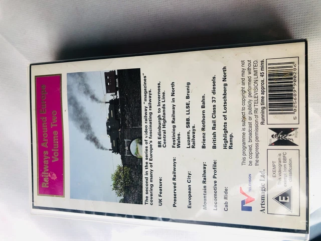 VIDEO TAPE VHS Train Railways Around Europe Vol 2 NO MOULD Vintage ra £ ...