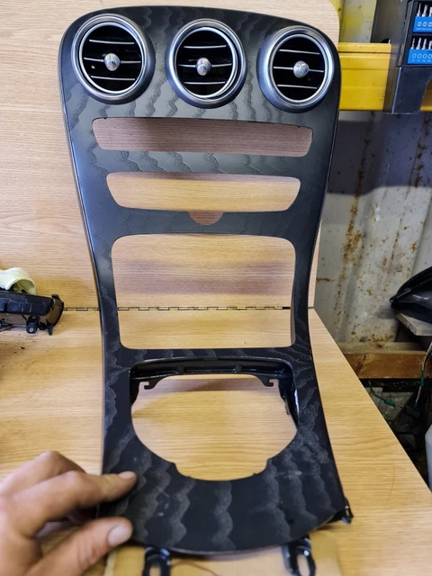 MERCEDES C CLASS W205 Centre Console Wood Trim Black A2056809504 £175. ...