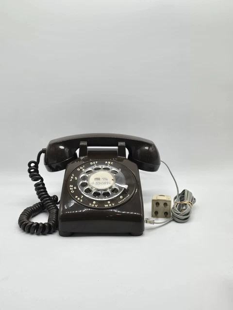 VINTAGE ITT BROWN Desk Top Rotary Dial Phone Telephone Chocolate £28.40 ...