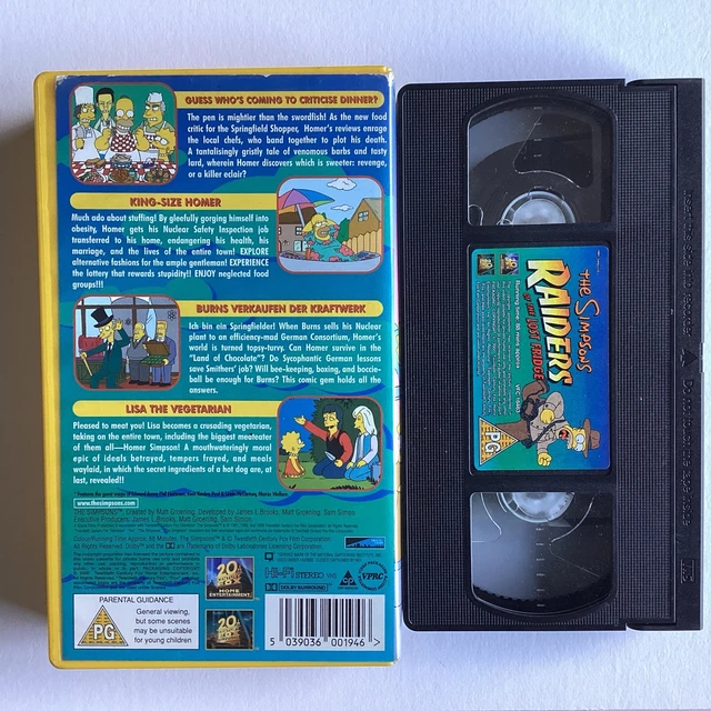 THE SIMPSONS RAIDERS Of The Lost Fridge (VHS video, 2000) Homer ...
