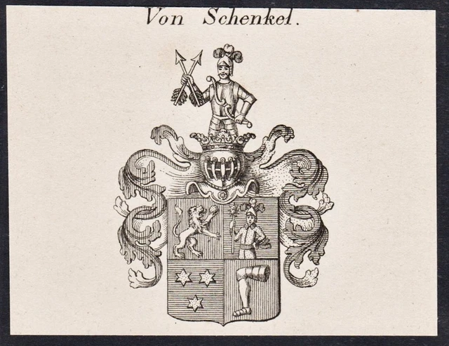 SCHENKEL WAPPEN BLASON Héraldiques Généalogie Gravure 1820 EUR 15,18 ...