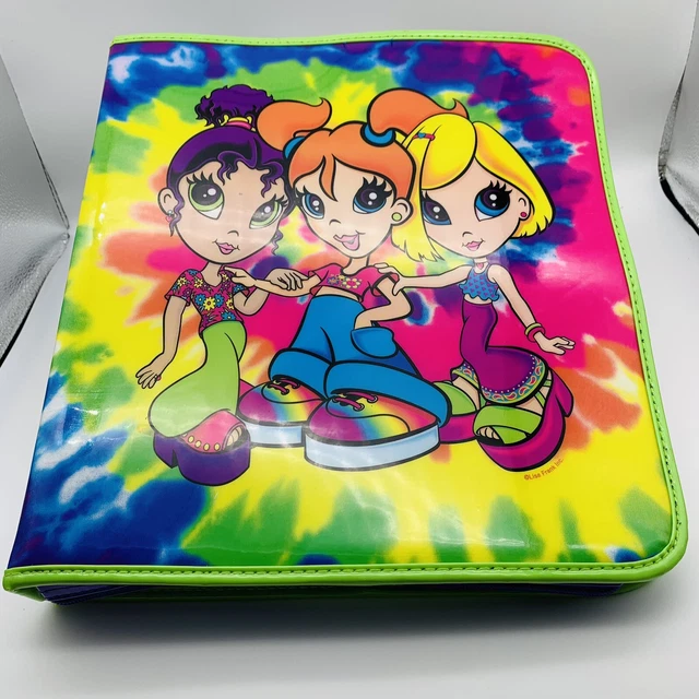 VINTAGE LISA FRANK Girl Power Friend Zip Up Trapper Keeper 3 Ring ...