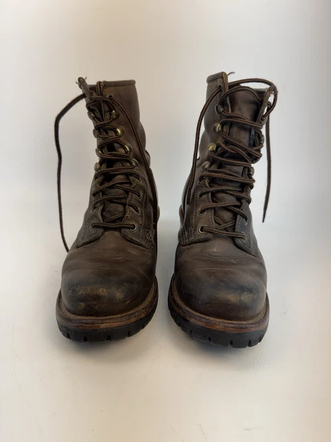 FRYE TYLER LACE Up Ankle Boots 4001 Mens Size 8.5 D Chestnut Leather £ ...