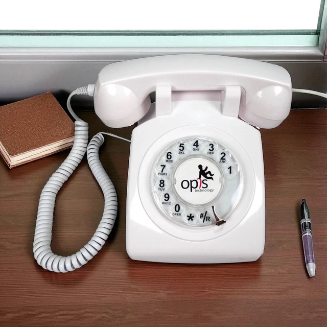 OPIS TECHNOLOGY 60S Cable Rotary Vintage Home Phone White - Light Use ...
