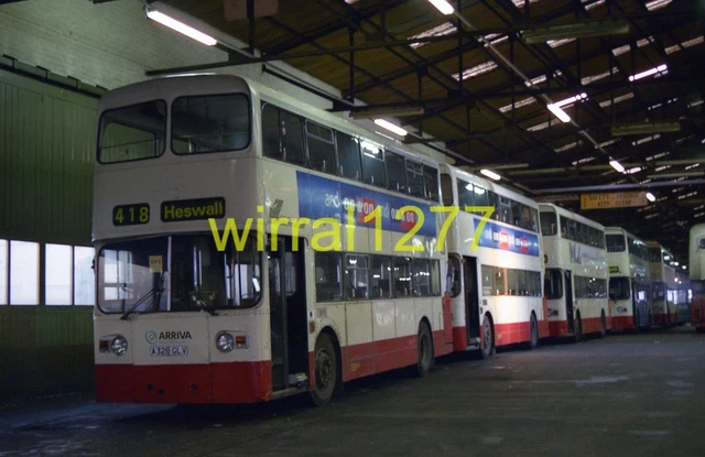 ORIGINAL BUS PHOTOGRAPHIC negative Arriva Merseyside Atlantean A328GLV ...