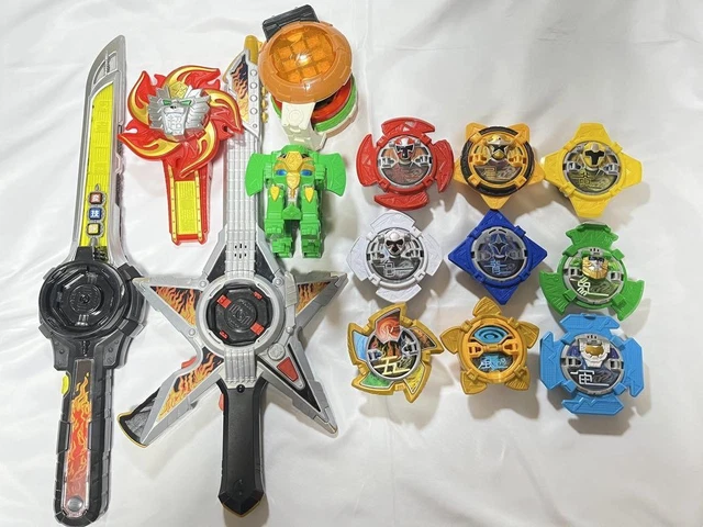 POWER RANGERS NINJA Steel Ninninger Megazord Morpher 5p Shuriken 9p set ...