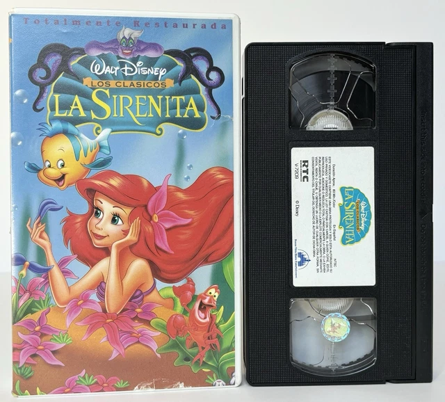 DISNEY CLASICOS LA SIRENITA (VHS, 1989) Fully Restored Little Mermaid ...