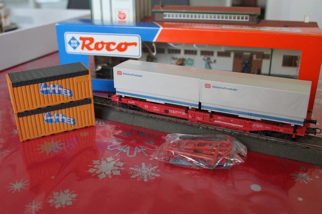 PORTE CONTAINER ROCO Ho 46562 + 2 Containers Roco EUR 26,00 - PicClick FR