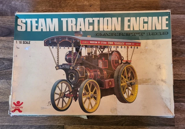 VINTAGE UNBUILT BANDAI Garrett 1919 Steam Traction Engine 1:16 model ...