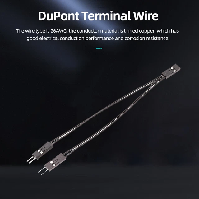 SINGLE FEMALE TO Dual Male Jumper 2.54mm for PC SW IO Cable Extensions ...