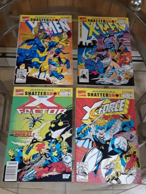 SHATTERSHOT 1-4 (1992 Marvel Annual) Uncanny 16 / X-Factor 7 / X-Men ...