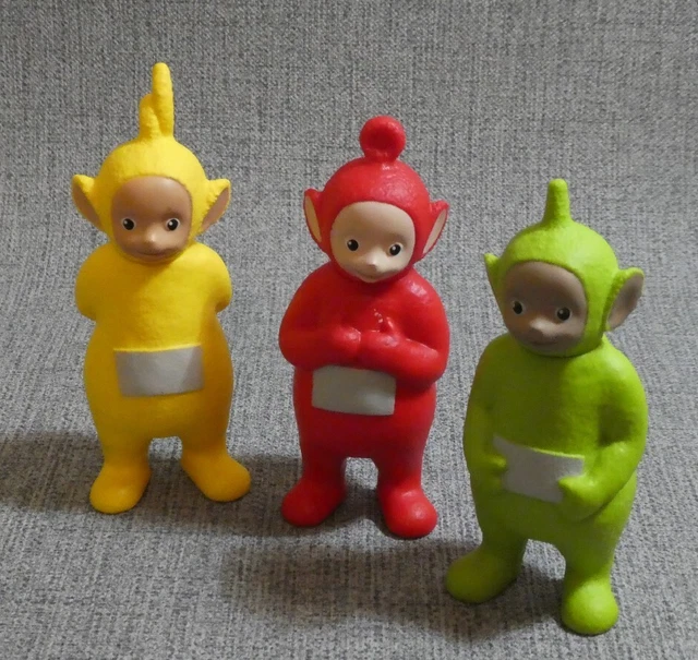 TELETUBBIES CBEEBIES 3 Standing Toy Plastic Figures Po Laa Laa Dipsy ...