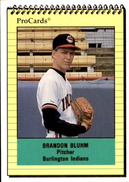 1991 BURLINGTON INDIANS ProCards #3290 Brandon Bluhm Chehalis ...