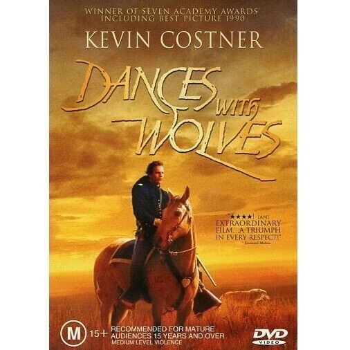 DANCES WITH WOLVES (DVD, 1990) Kevin Costner, Mary McDonnell, Graham ...