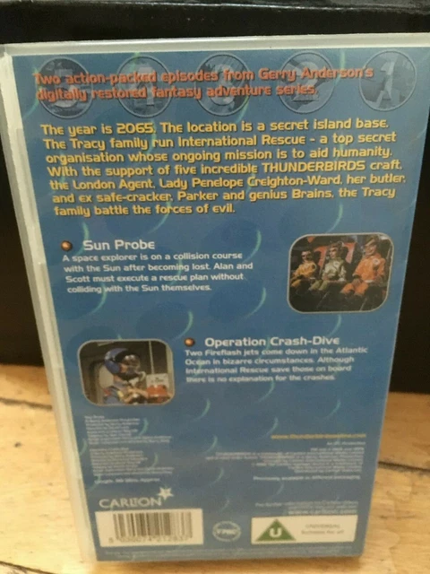 THUNDERBIRDS VOL 6 Carlton VHS Sun probe/Operation crash dive v.gd cond ...