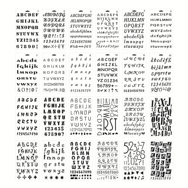 7 INCH LETTER Stencils Number Stencils, Alphabet Templates Numbers ...