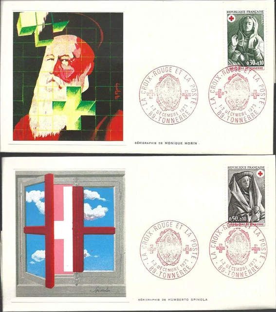 1779/80 + FDC 2 ENVELOPPES 1er JOUR SOIE CROIX ROUGE SEPULCHRE DE TONNERRE EUR 4,00 - PicClick FR