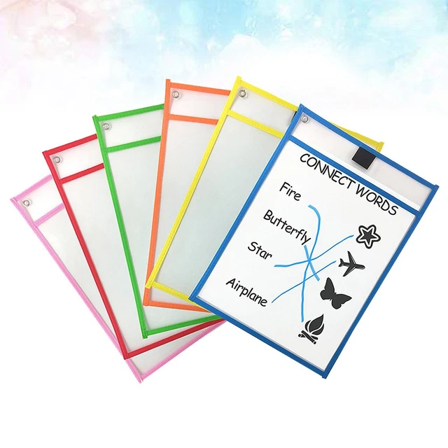 10 PCS MARKING Organizing Folders Dry Erase Pockets File Holder for ...