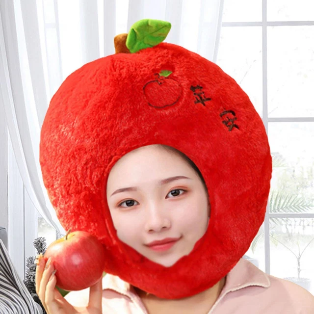 APPLE HAT CUTE Novelty Women Girls Costume for Party Performance Fancy ...