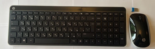 HP RUSSIAN WIRELESS Keyboard Mouse Cyrillic Computer Keyboard language ...