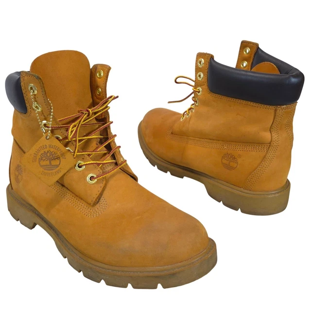 TIMBERLAND 6& PREMIUM Waterproof Boots Mens 10 Wheat Nubuck 18094 ...