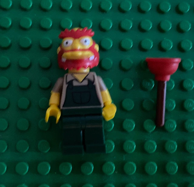 LEGO MINIFIGURE THE Simpson’s Janitor Willie With Plunger sim039 series ...