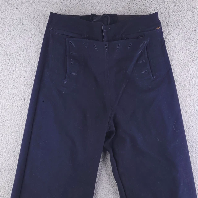 VINTAGE NAVAL CLOTHING Factory Pants Wool Flare Cracker Jack Navy WW £ ...