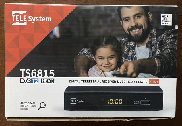 TELE SYSTEM TS6815 DVB-T2 HEVC Decoder Digitale Terrestre e Media Player - Nero EUR 12,60 ...